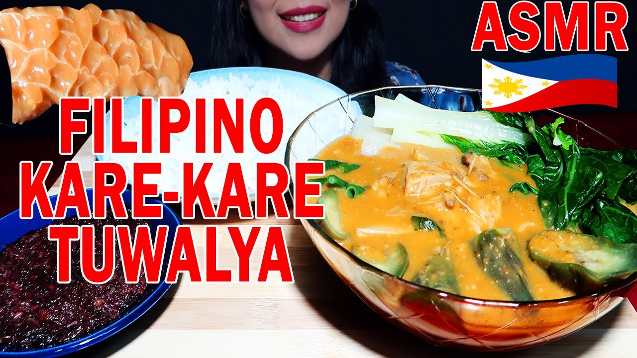 ASMR FILIPINO KARE-KARE TUWALYA PEANUT STEW OX TRIPE | PINOY MUKBANG 먹방 ...