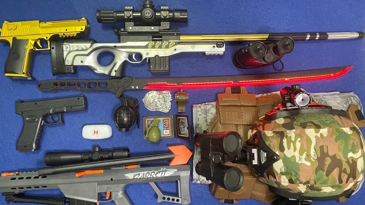 Weapon toy set, interstellar glowing knife, M416 rifle, grenade series ...