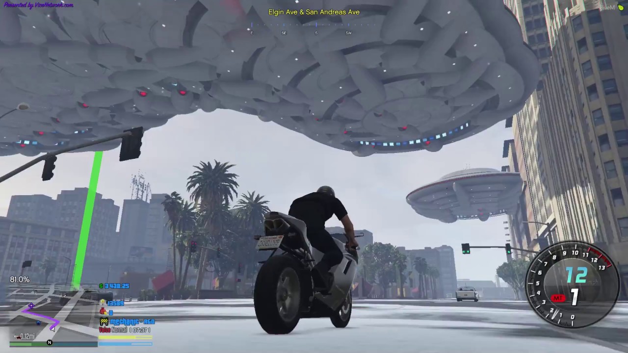GTA V - FiveM California Life RP - 04/08/18 Alien Invasion over Legion ...