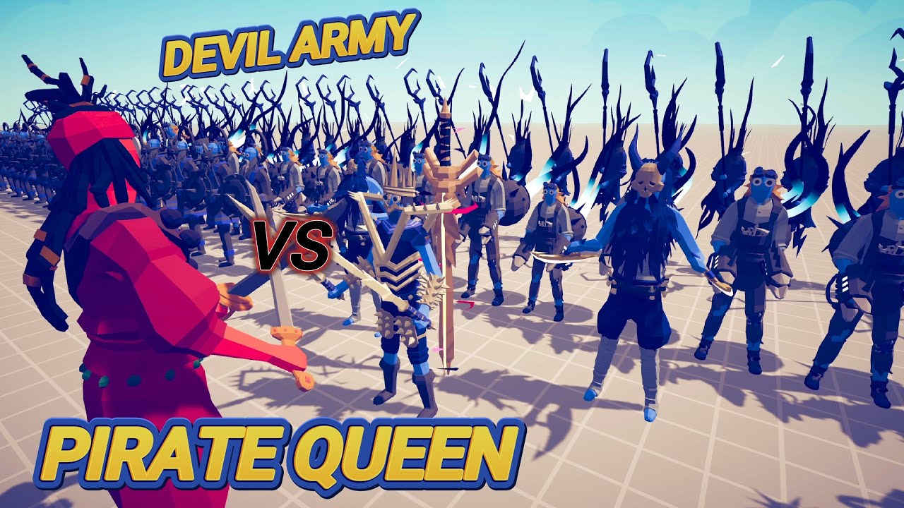Pirate Queen VS Devil Army ,Totally Accurate Battle Simulator TABS ...
