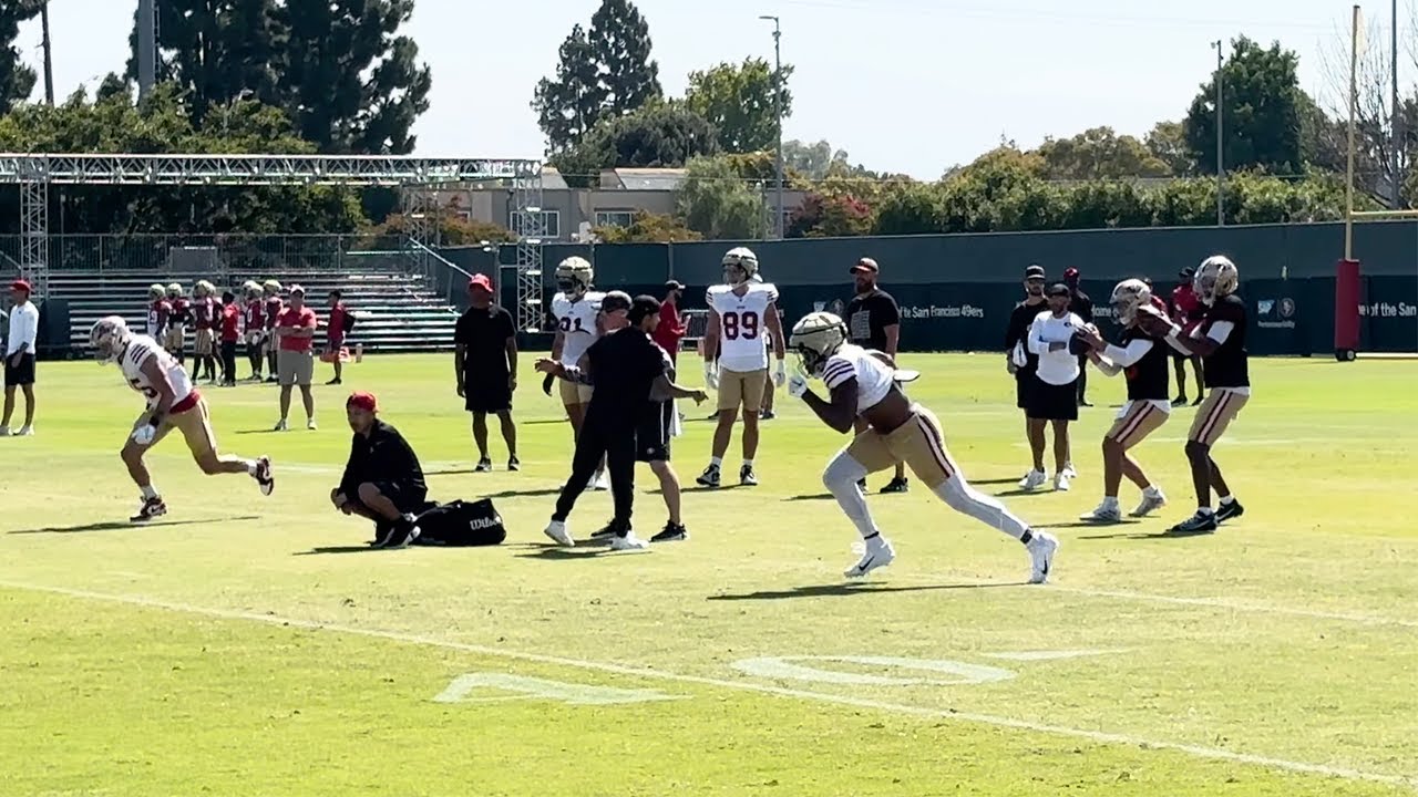Watch 49ers TE's Run Hook Routes With Brock Purdy & Josh Dobbs - YouTube
