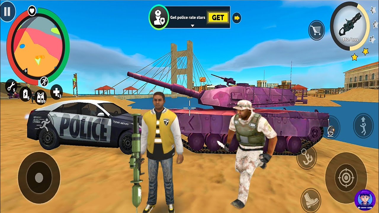 Vegas Crime Simulator (by Naxeex) Fun at Military Camp #5 - Android ...