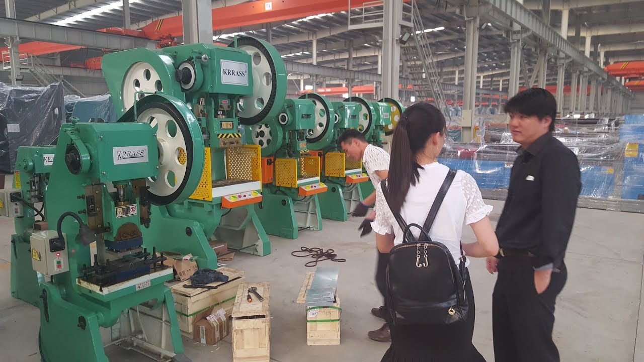 KRRASS Stock J23 16Ton Mechanical Power Press Machine 16t Factory - YouTube