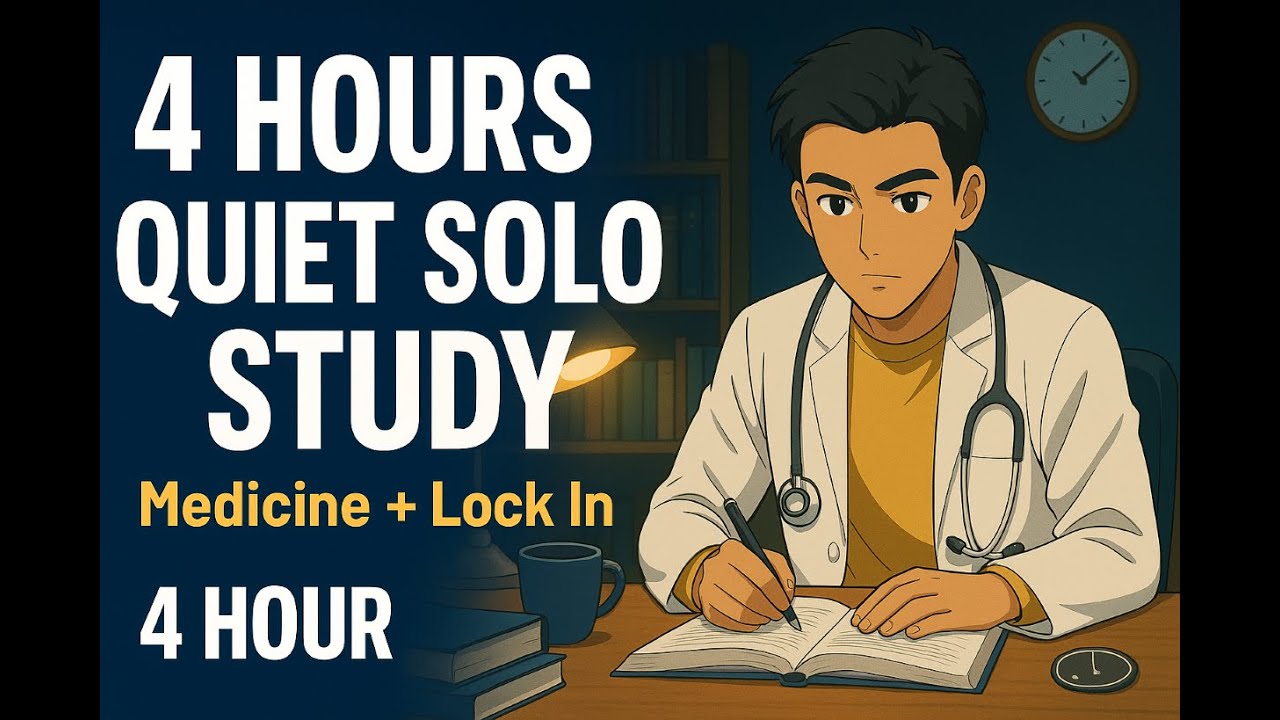4 Hours Productive Solo Block | Lock in | Study Medicine - YouTube