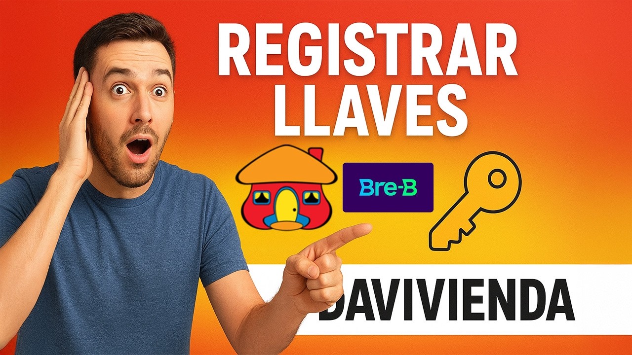 Cómo registro mis llaves en Davivienda - Nuevo sistema Bre-B - YouTube