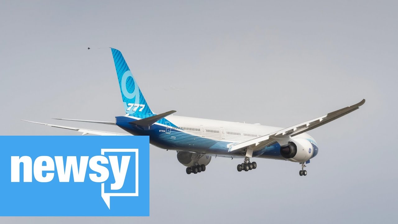 Boeing 777X completes first test flight - YouTube