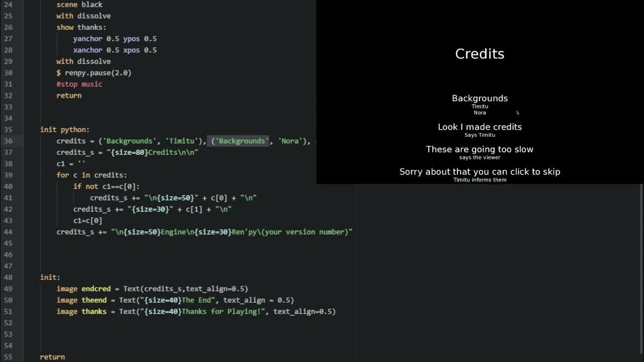 A look at Ren'py Basic Credits - YouTube
