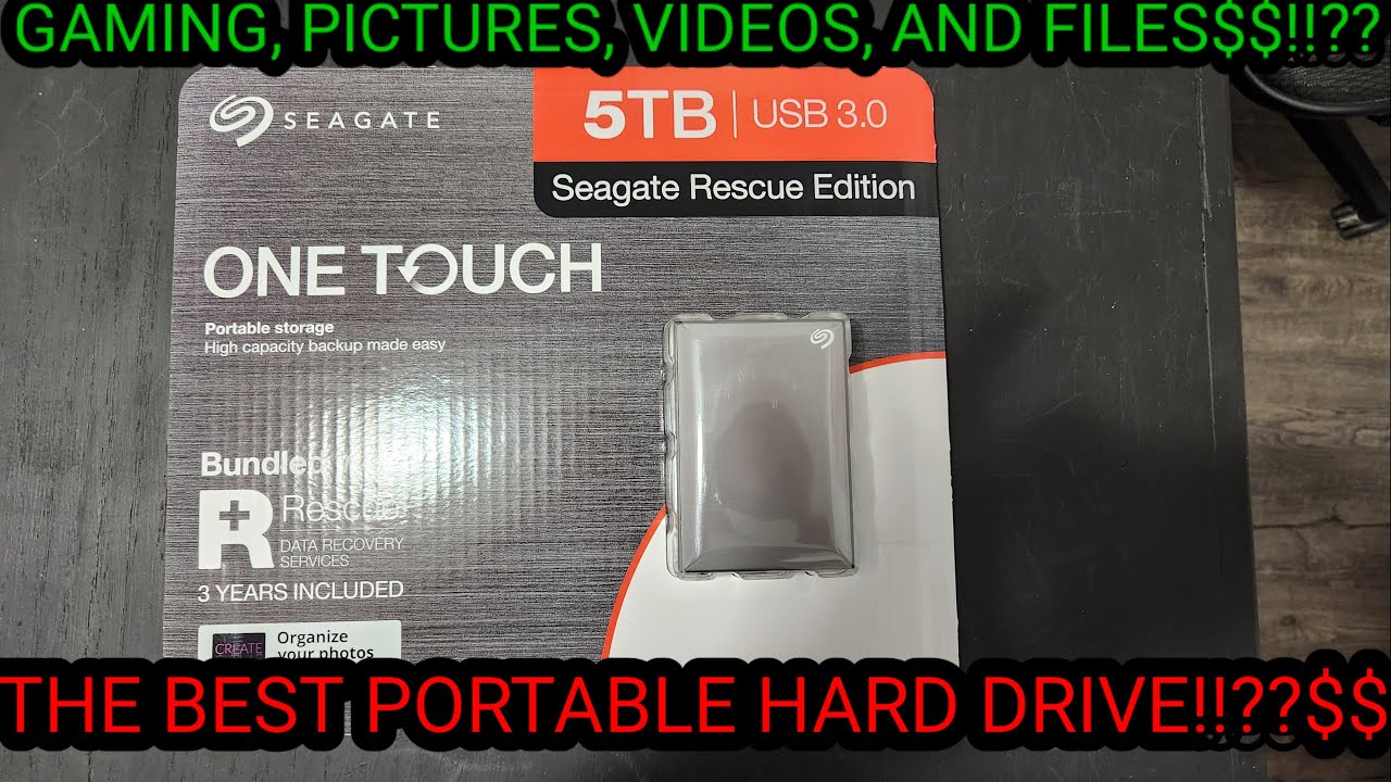 SEAGATE RESCUE EDITION 5 TB PORTABLE HARD DRIVE STORAGE. THE BEST ...