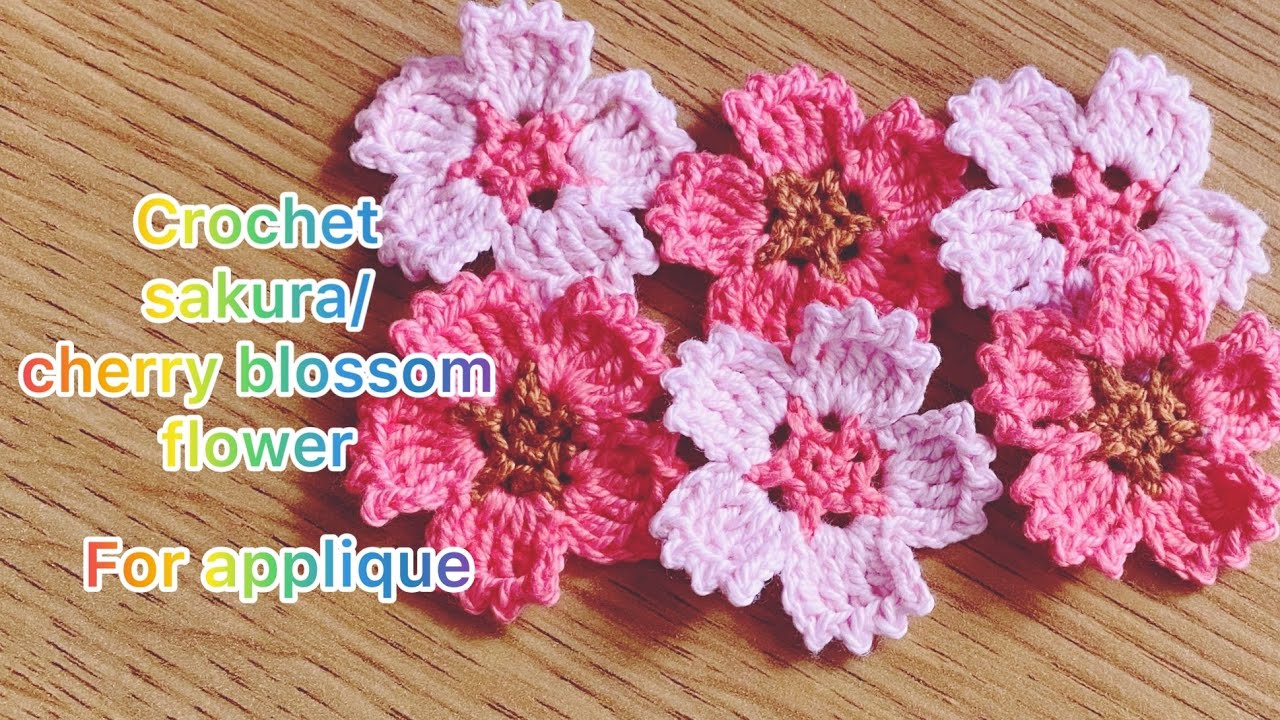 Crochet flower || sakura/cherry blossom || beginner friendly - YouTube