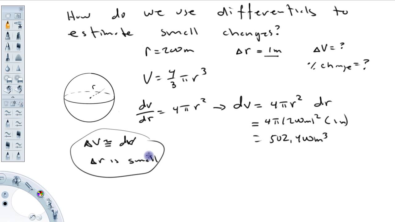 ussing differentials to estimate changes ex 1 - YouTube