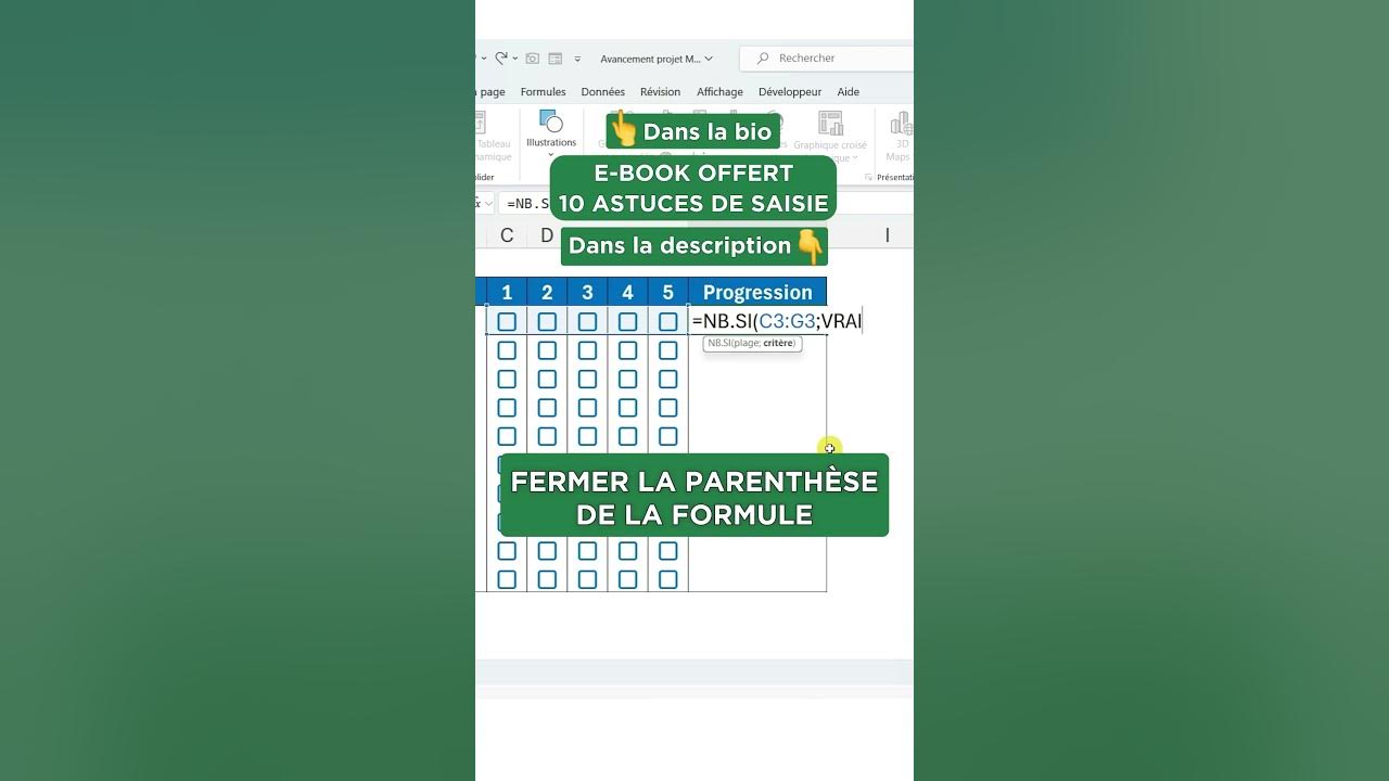 Créer des barres de progression avec cases à cocher ! - YouTube