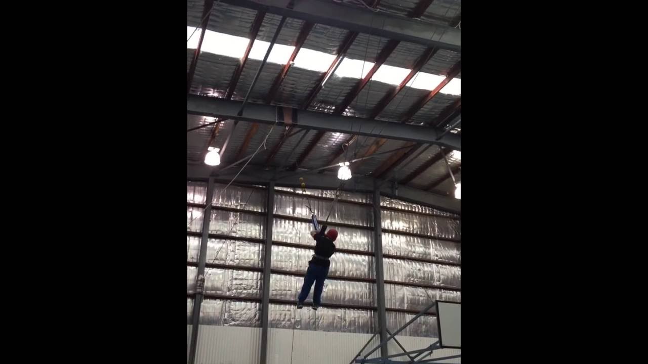 Big swing at earn Halliday recreation camp - YouTube