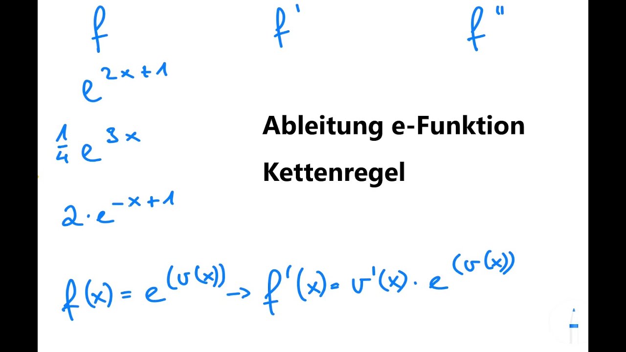 Ableitung e-Funktion (Kettenregel) Q1/Q2 - YouTube