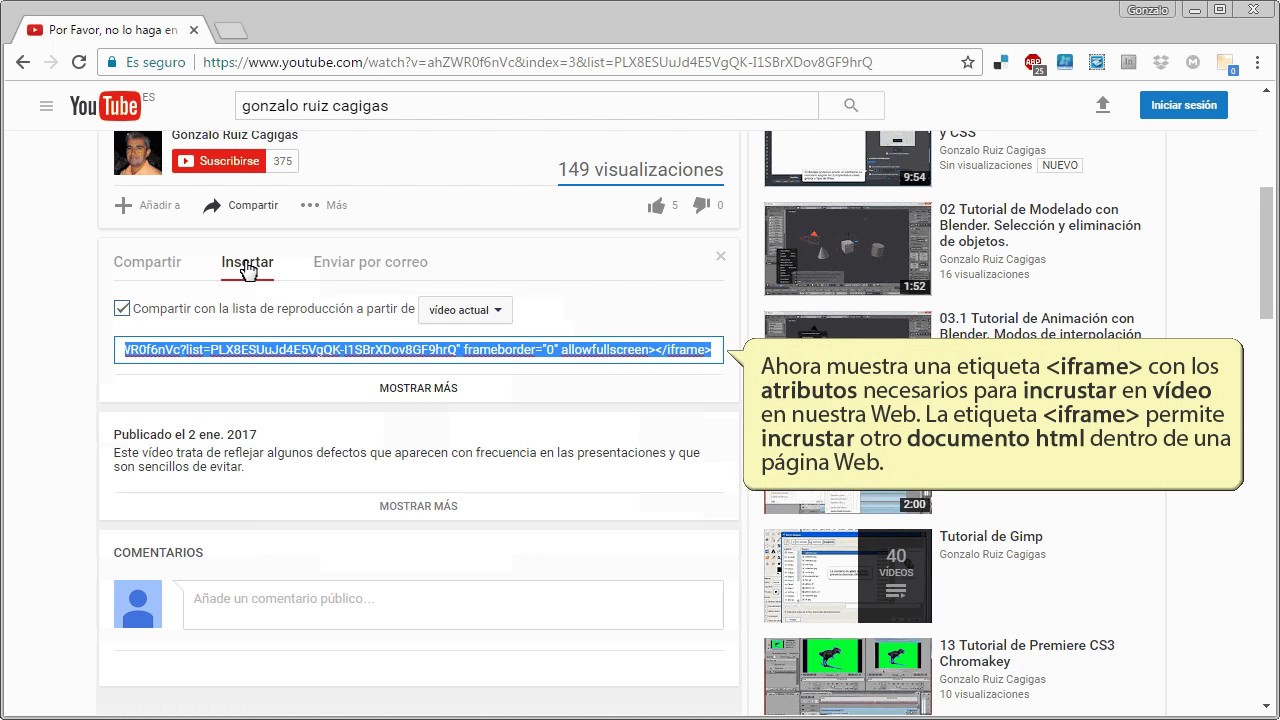 11.3 Tutorial de Bluegriffon 2.x Insertar un vídeo de Youtube. - YouTube