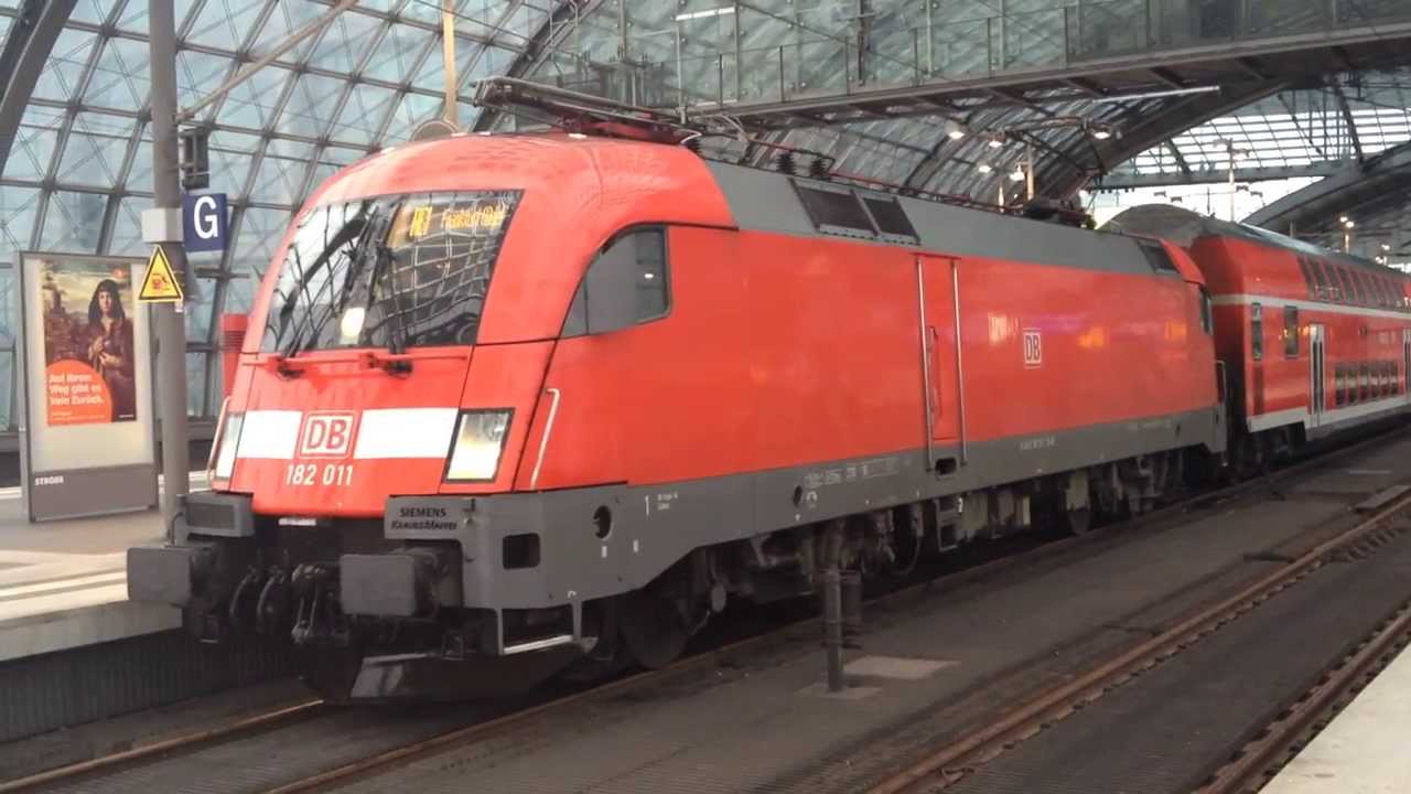 EuroSprinter DB Class 182 departing from Berlin Hbf (ドイツ鉄道 クラス182電気機関車 ...