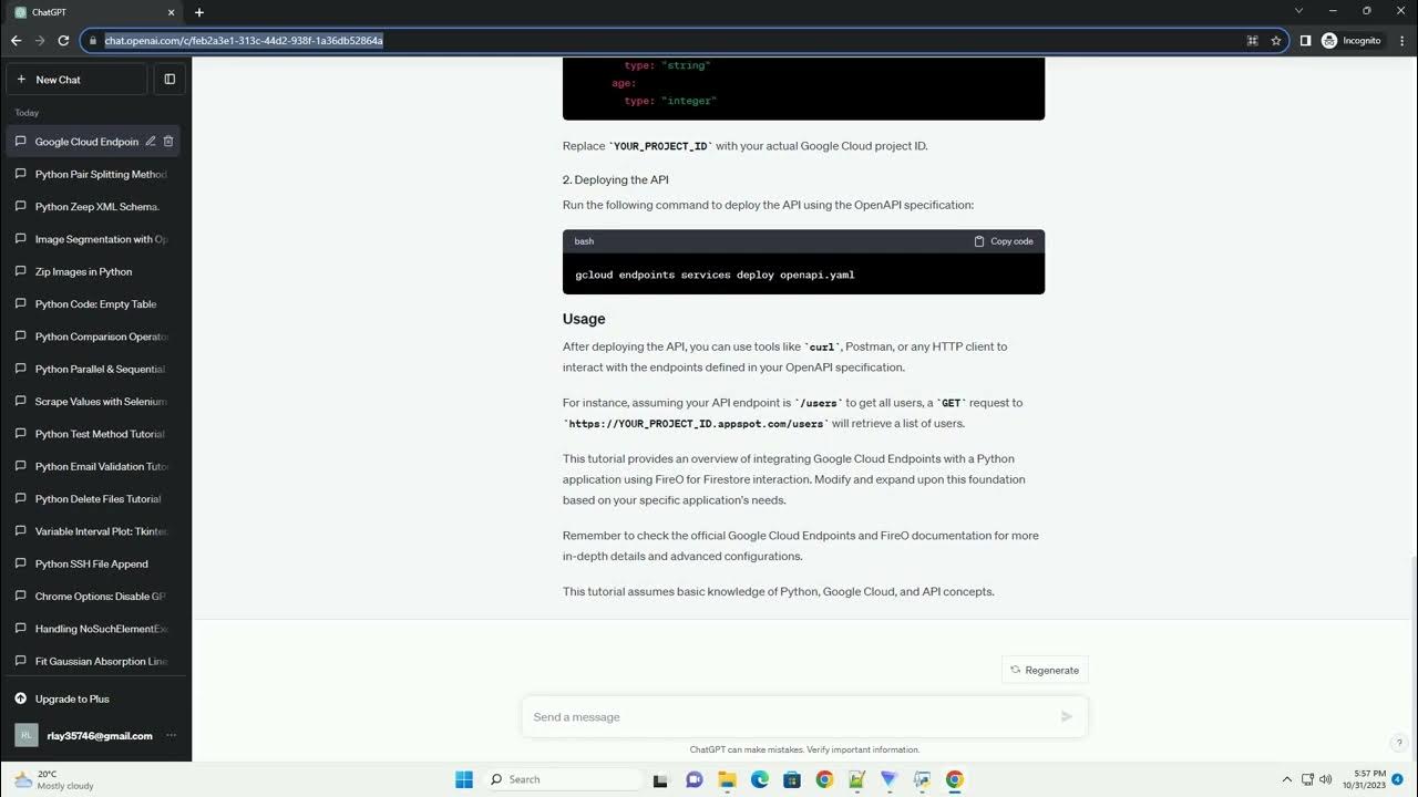 Google Cloud Endpoint framework in python with FireO - YouTube
