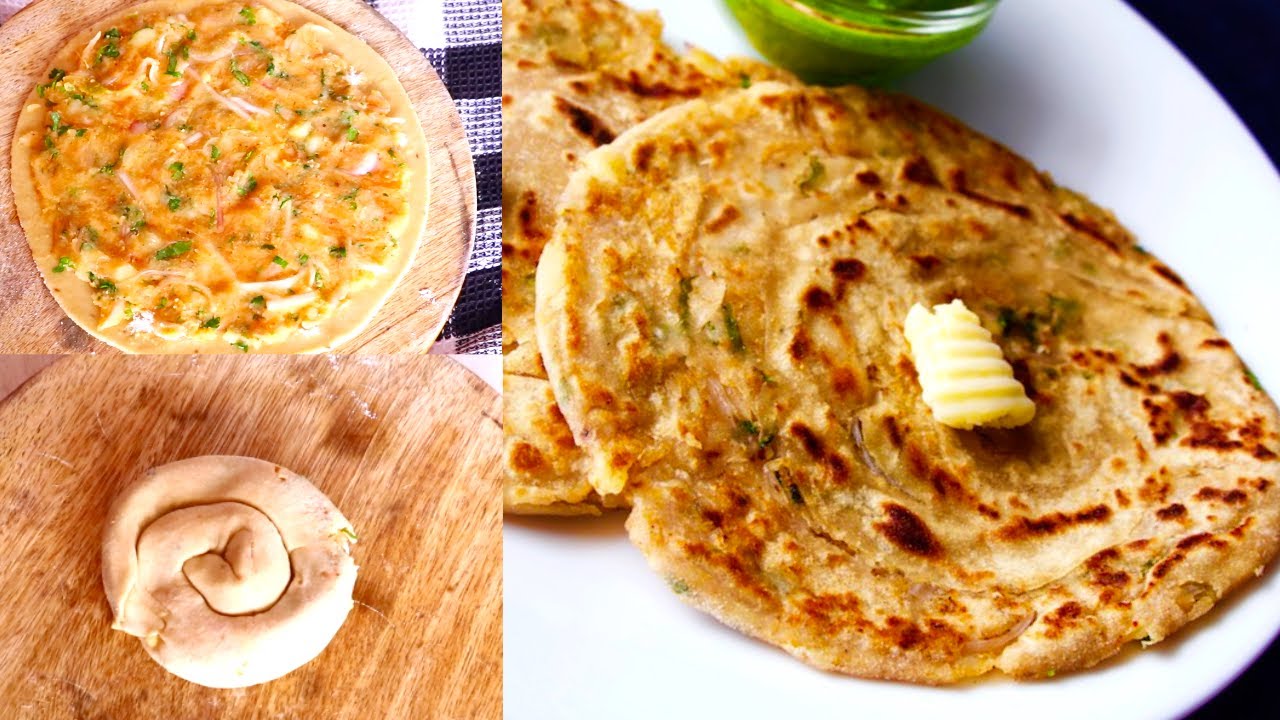 Unique Aloo Fateer Pyaz Paratha Recipe, MultiLayer Paratha, Aloo Pyaz ...