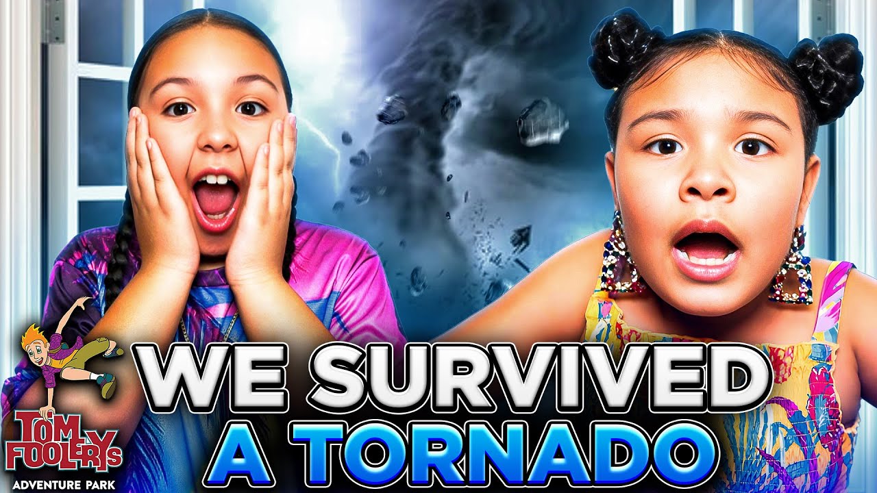 We Survived a Tornado at a Theme Park | Real Life Twister | Tom Foolary ...