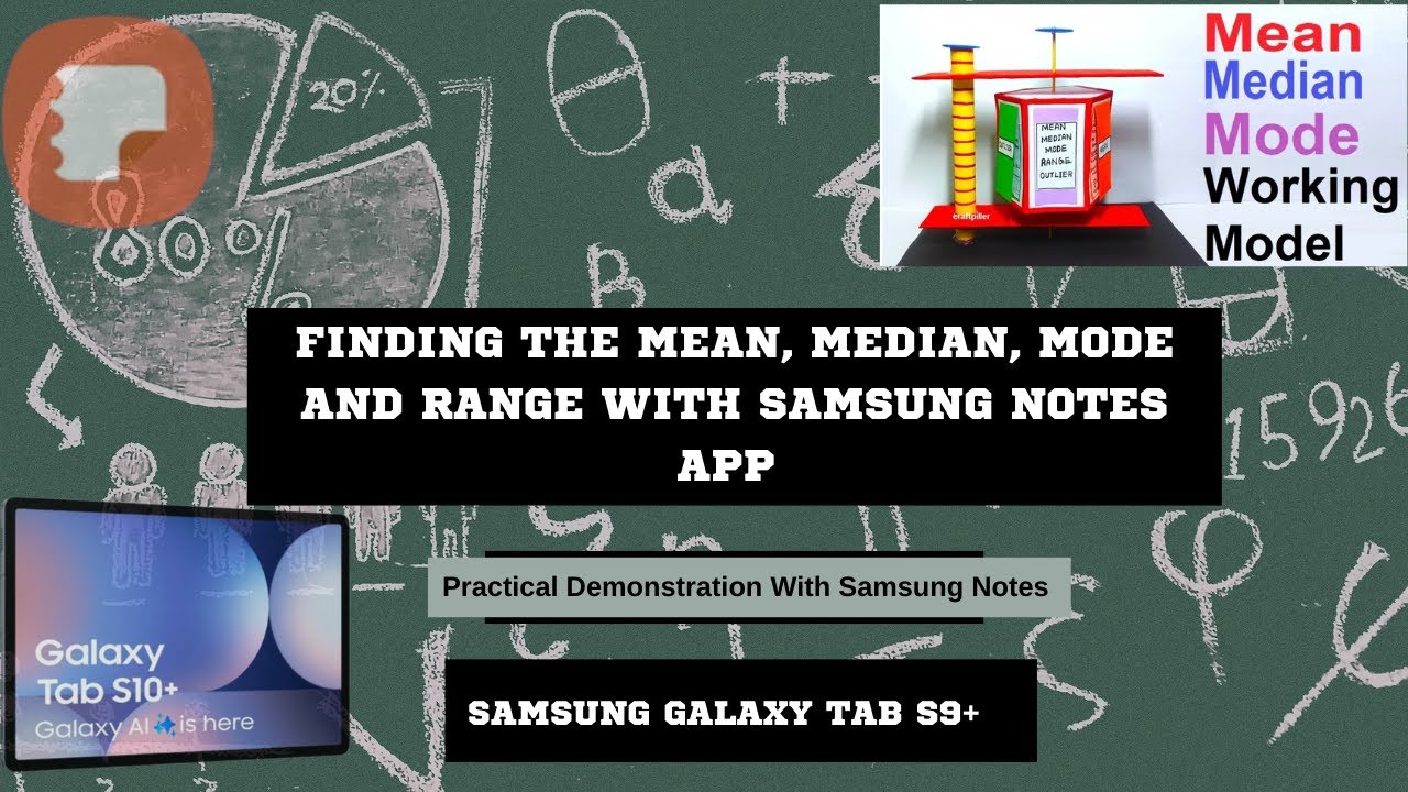 Finding The Mean, Median, Mode & Range Statistics| Using Samsung Notes ...