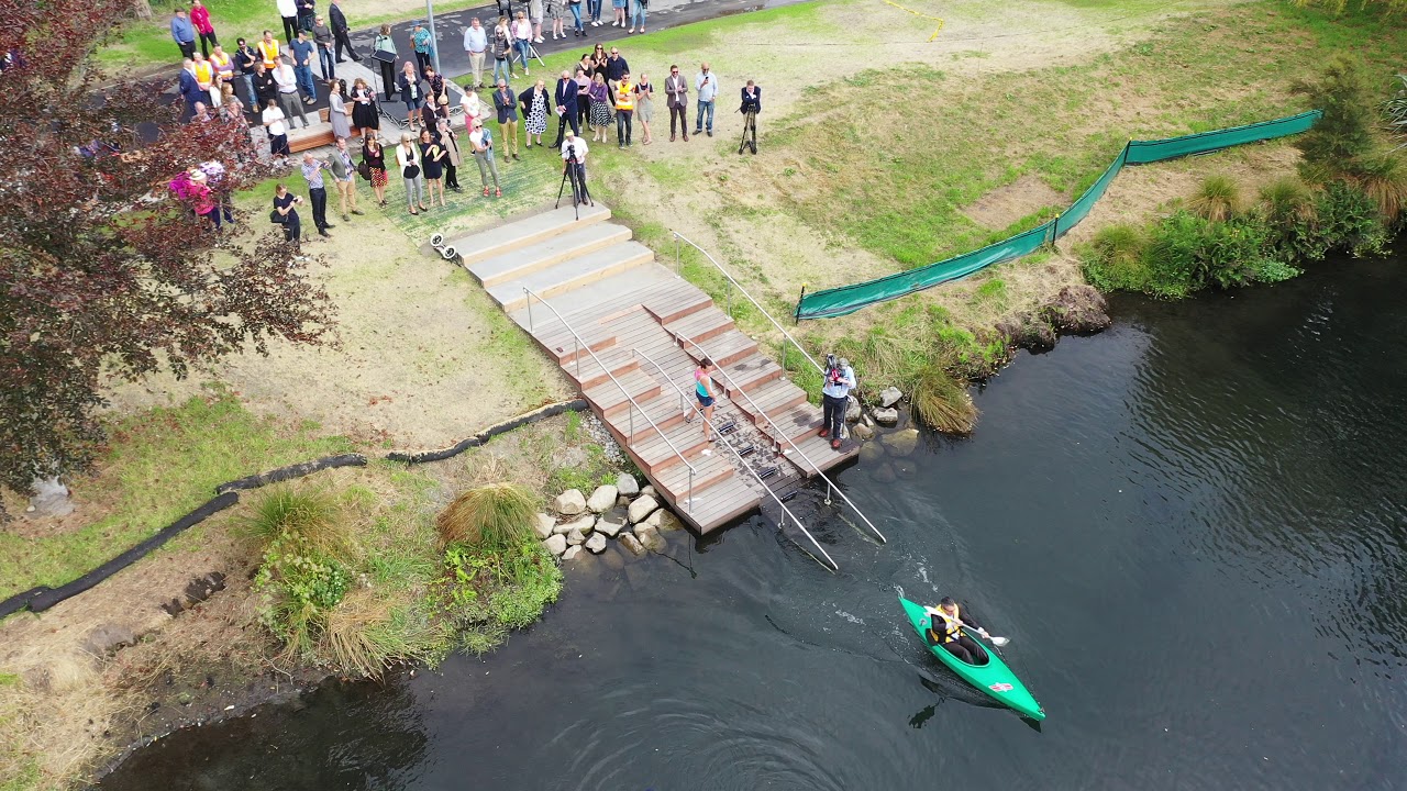 Trying out the kayak launch on the Avon Loop - YouTube