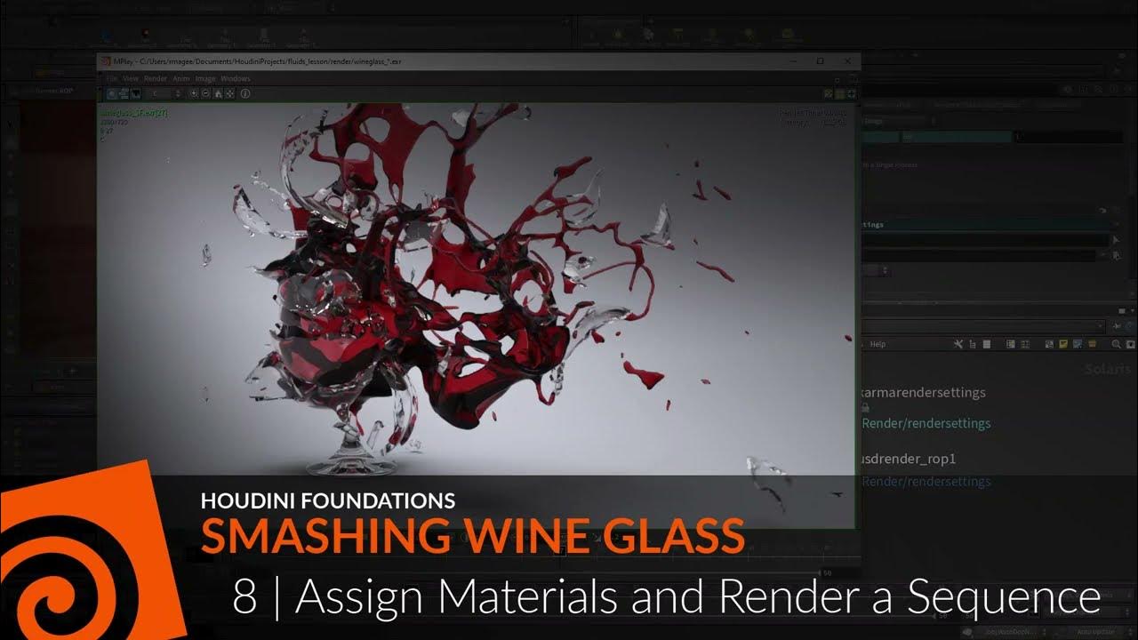 Smashing Wine Glass | 8 | Assign Materials and Render a Sequence - YouTube