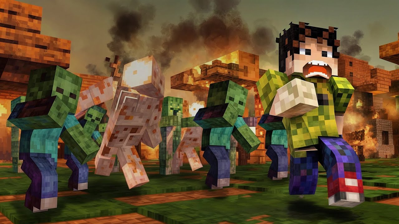 Survive Zombies Apocolypis In Minecraft Village | Teardown - YouTube
