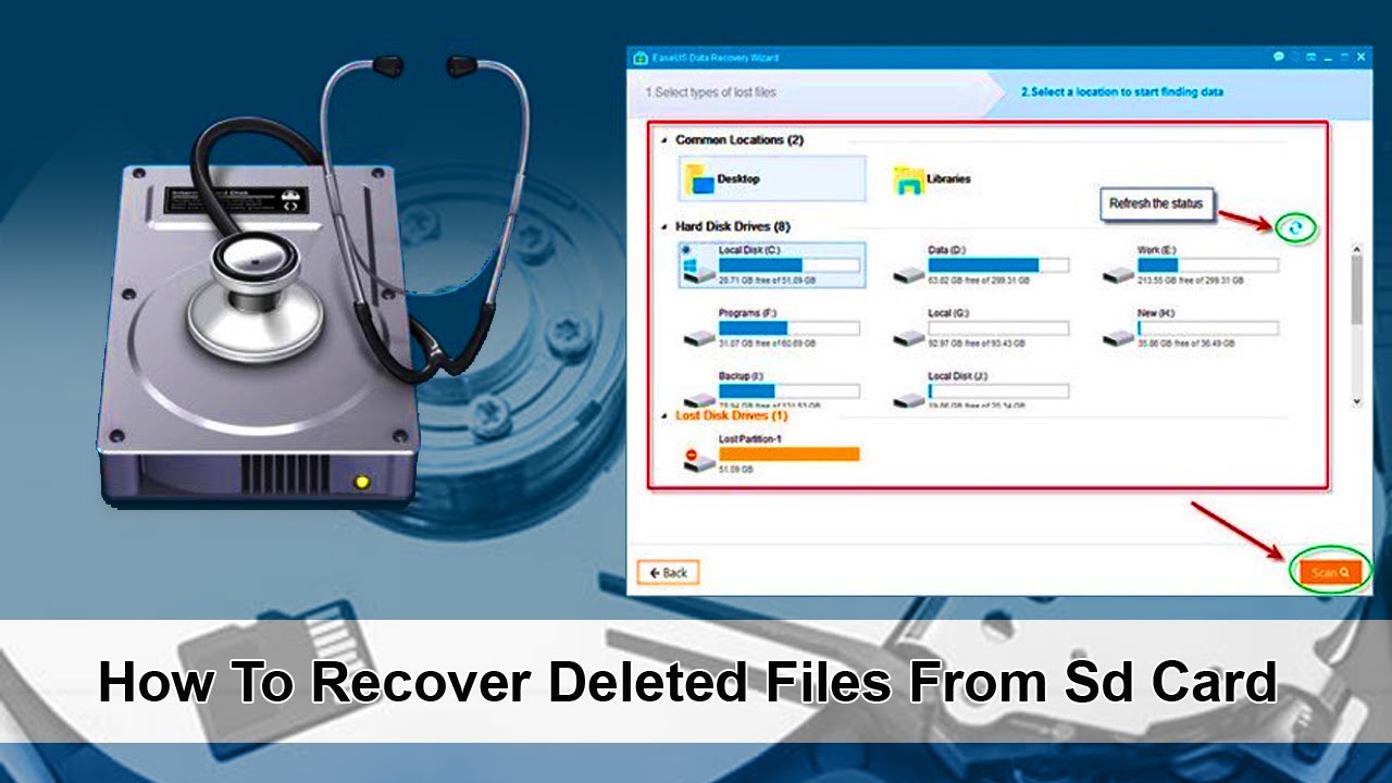 how to recover deleted files & SD Card - YouTube