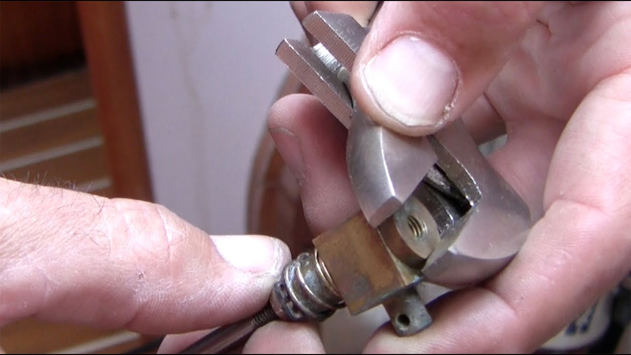 How to replace Yanmar control cables on a boat - YouTube