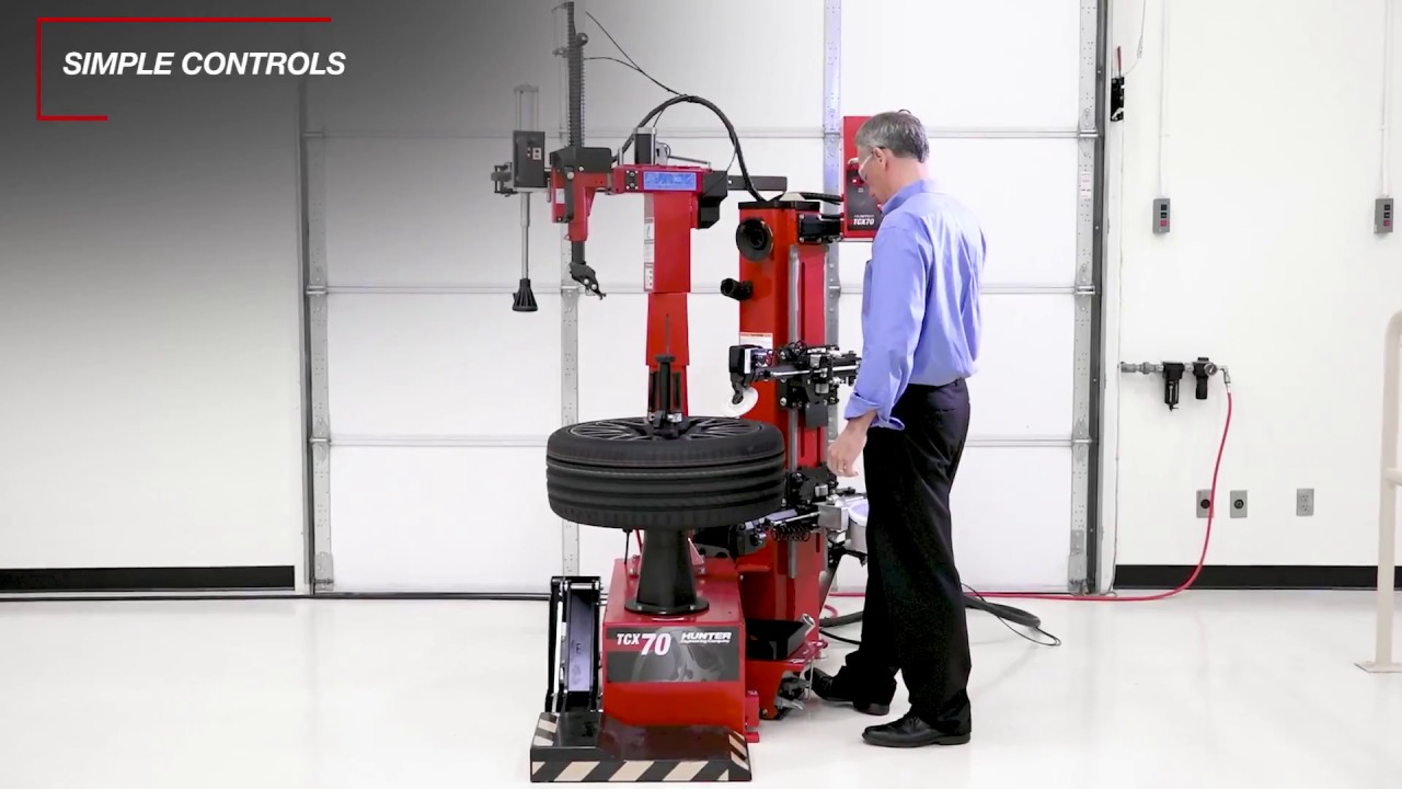 Hunter TCX70 tire changer - YouTube
