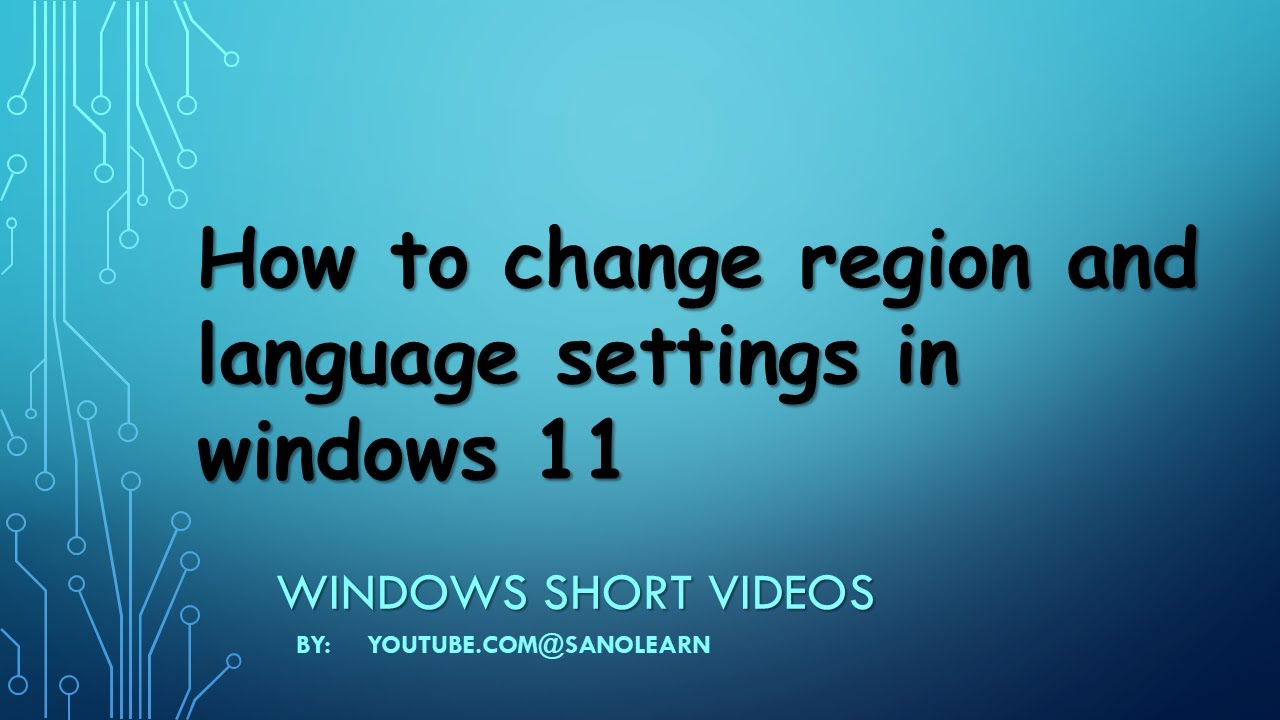 How to change region and language and add new keyboard in windows 11 ...