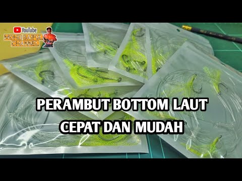cara mudah dan cepat buat perambut bottom laut target ikan merah - YouTube