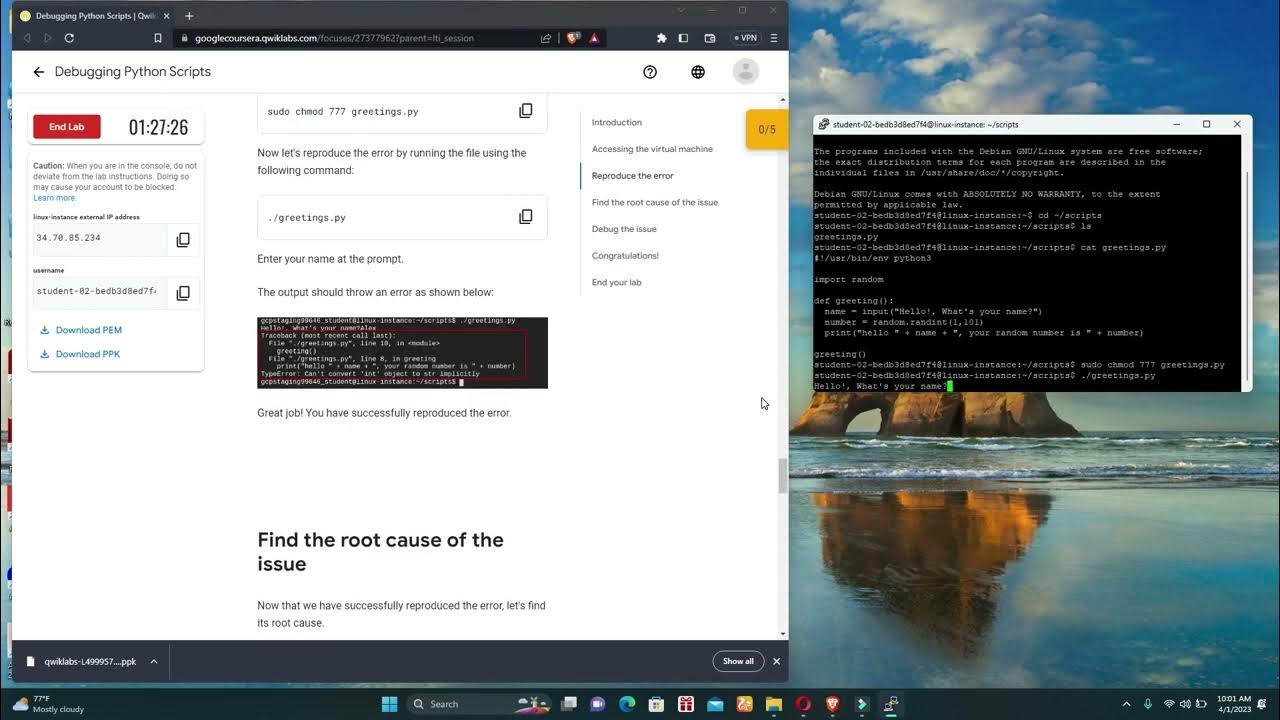 Qwiklabs Assessment: Performance Tuning in Python Scripts in Coursera - YouTube