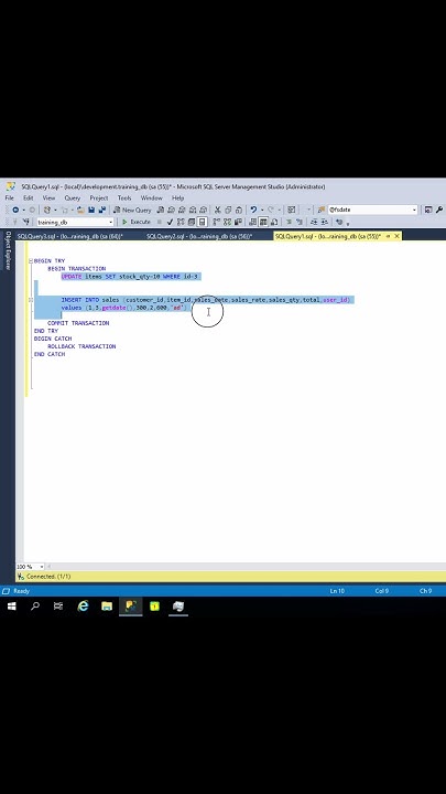 Atomicity and Consistency in ACID Test #sqlserver #sql - YouTube