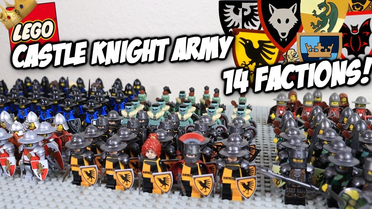 200+ LEGO CASTLE MINIFIGURE ARMY - KNIGHTS, ORCS, & MORE!!! - YouTube