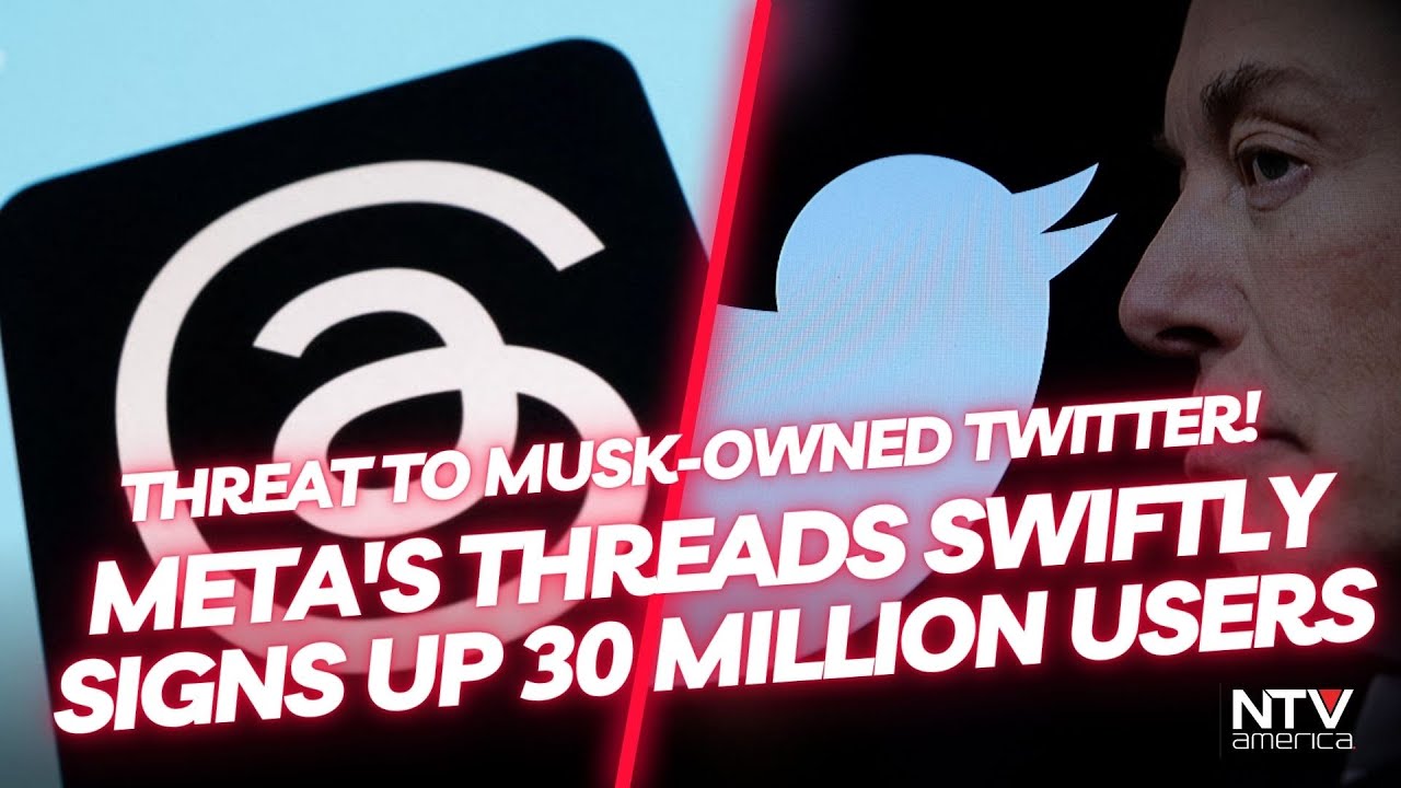 Meta's Threads swiftly signs up 50 million users, in a clear threat to Musk-owned Twitter - YouTube