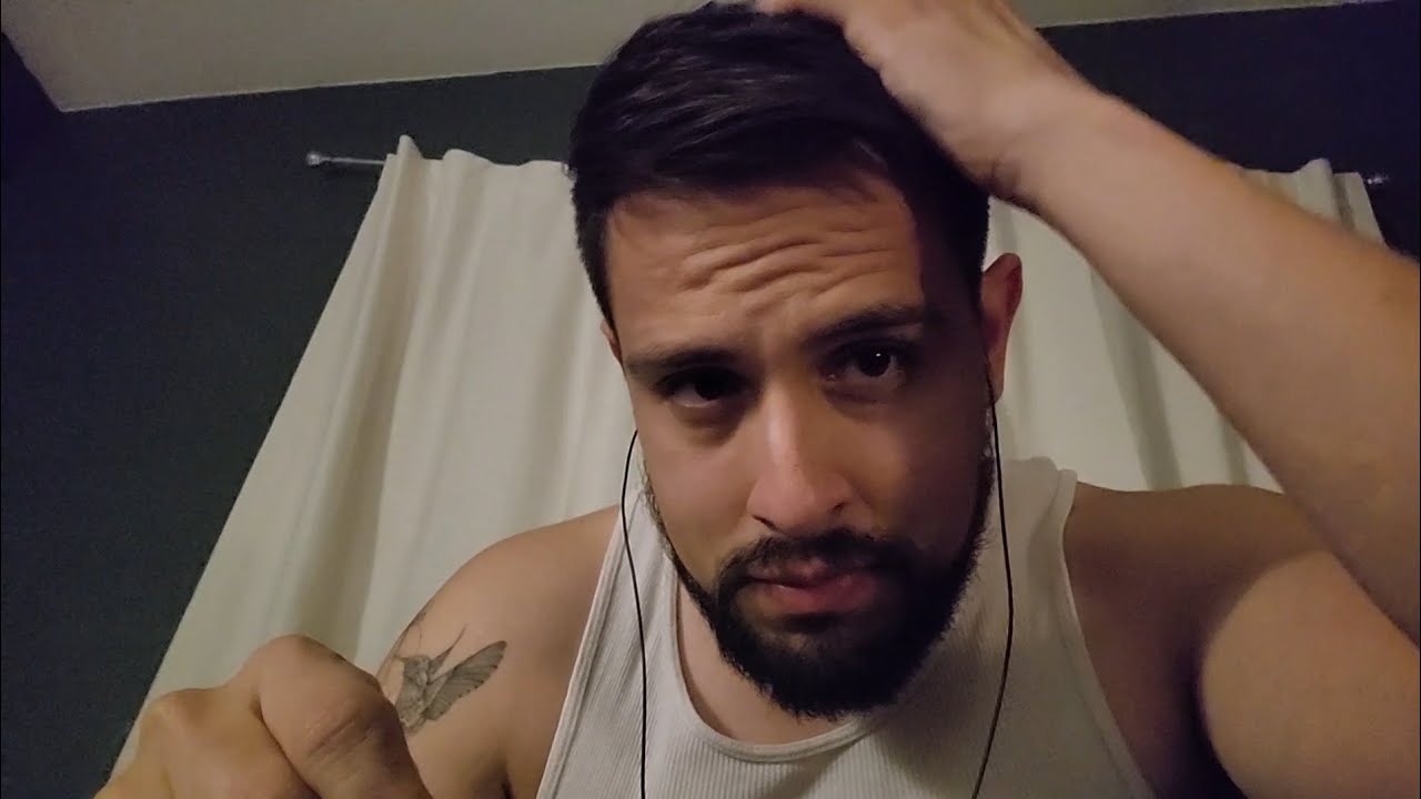 Self Massage ASMR 💆‍♂️ (Scalp Massage, Whispers, Hand Rubbing) - YouTube