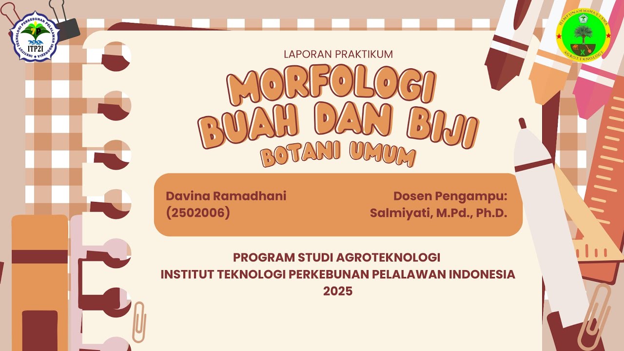 LAPORAN PRAKTIKUM MORFOLOGI BUAH DAN BIJI - BOTANI UMUM - YouTube