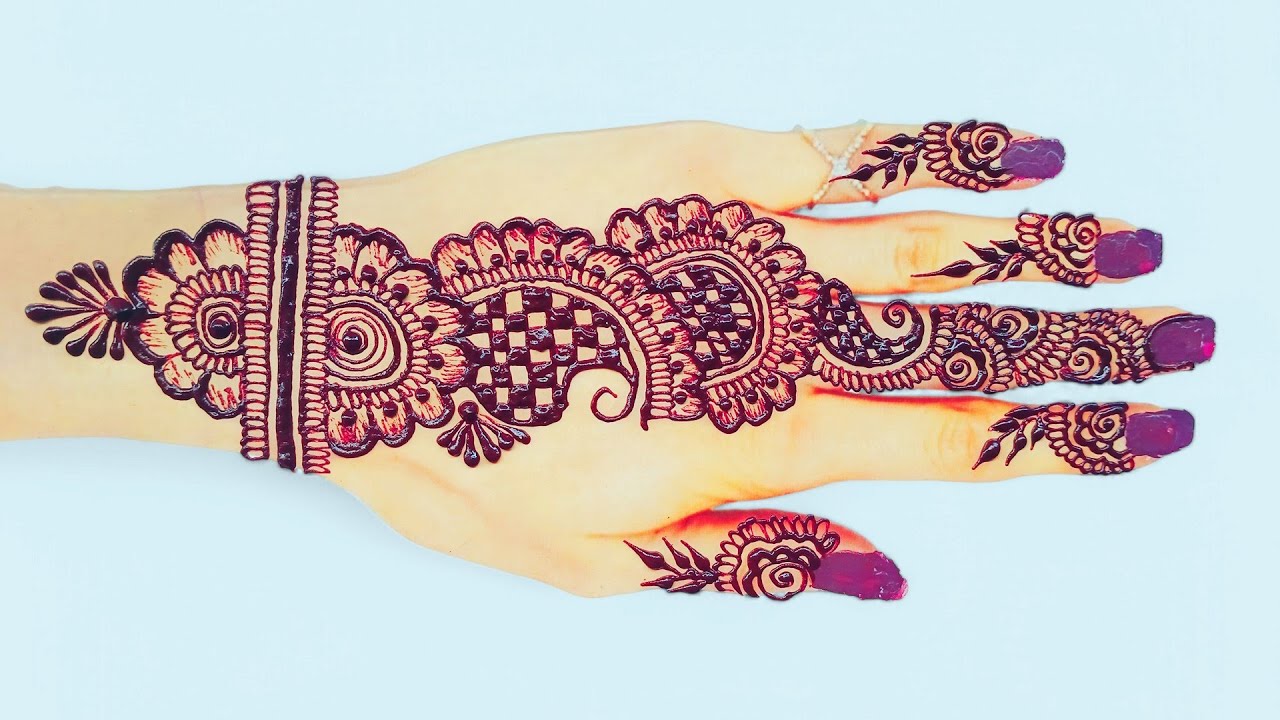 Stylish & Modern Style Floral Mehndi Design For BackHand| Unique ...