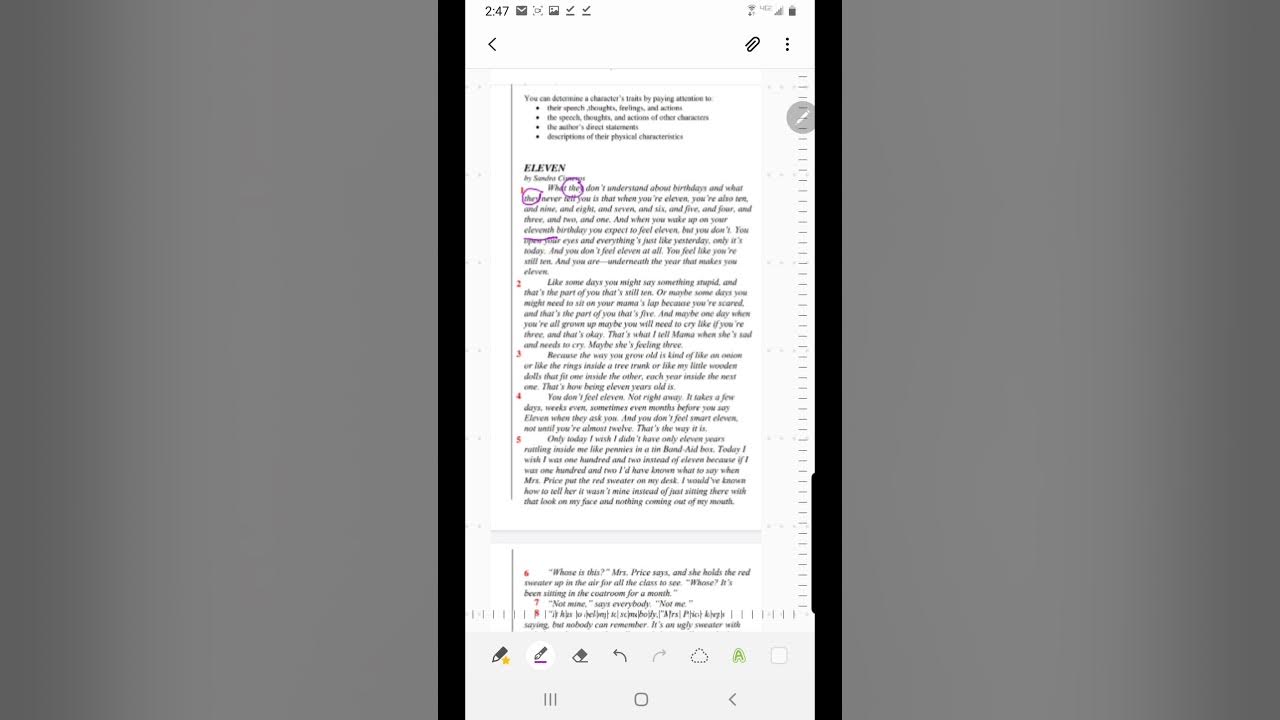 "Eleven" by Sandra Cisneros Analysis and Annotation - YouTube