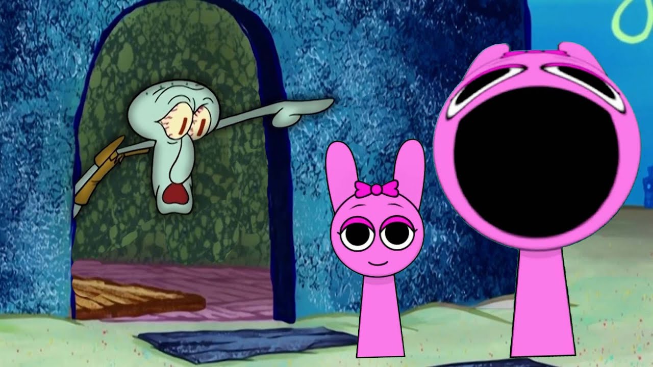 Squidward Kicks Out Pink (Pinki) Pop Sprunki Animated Series Of His ...