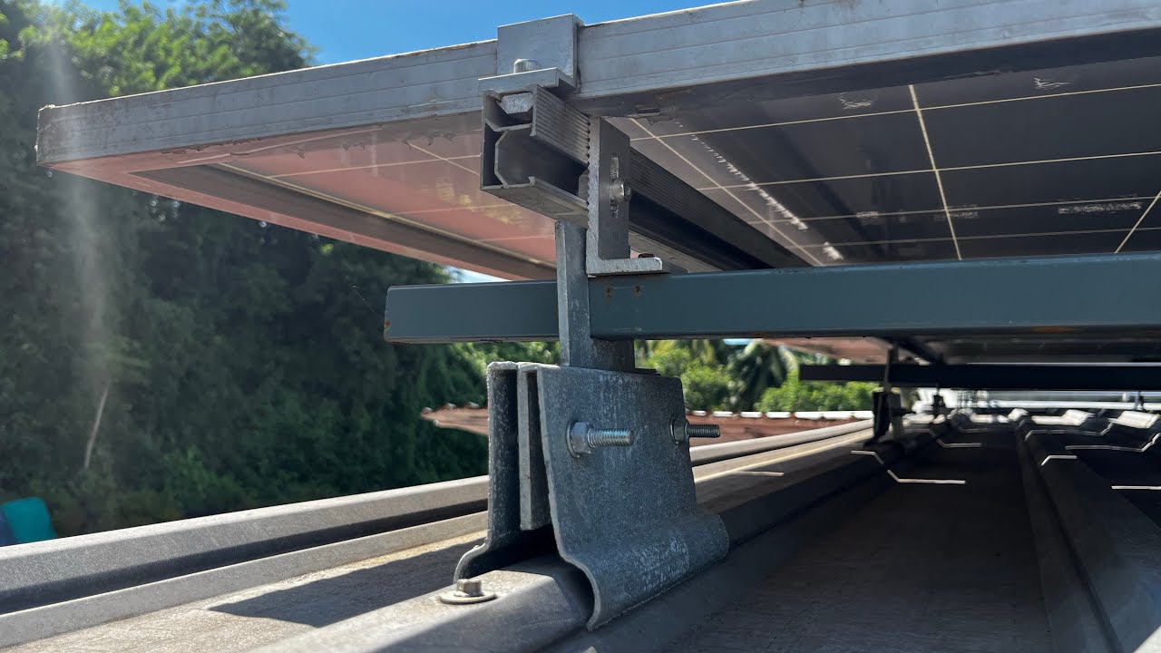 SOLAR SHEET ROOFTOP STRUCTURE WITHOUT MAKING HOLE #solarstructure # ...