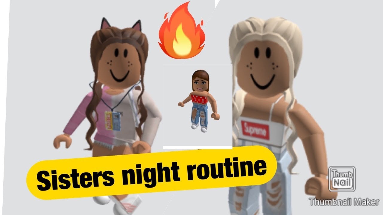 Roblox three sisters night routine - YouTube