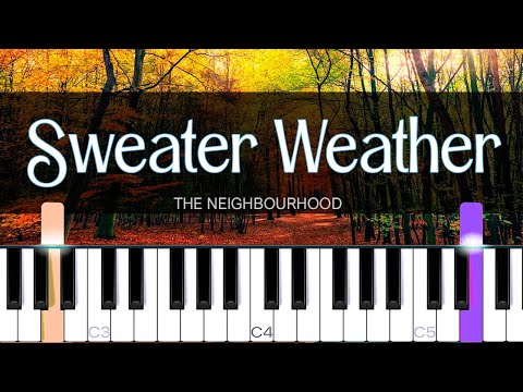 Sweater Weather - The Neighbourhood [Piano Tutorial] | SHEET MUSIC ...