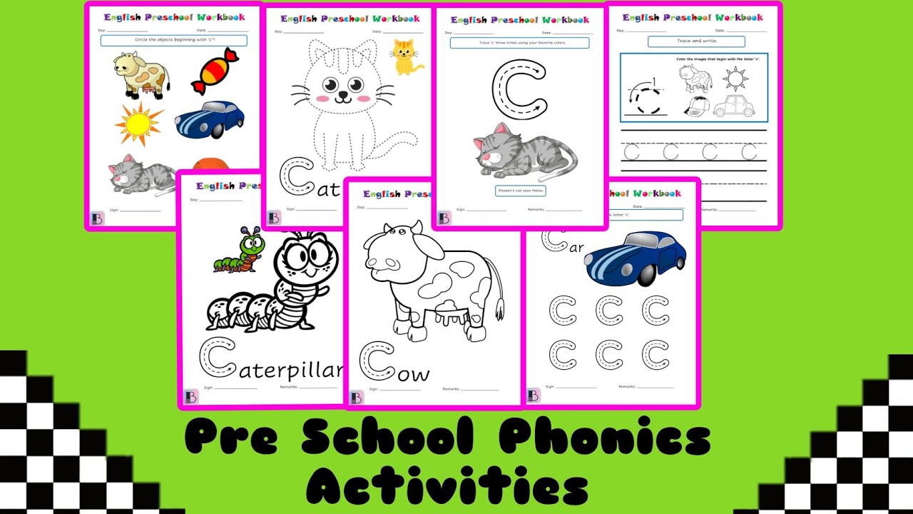 Letter C Worksheets | Pre-K English Language | Preschool Activities for ...