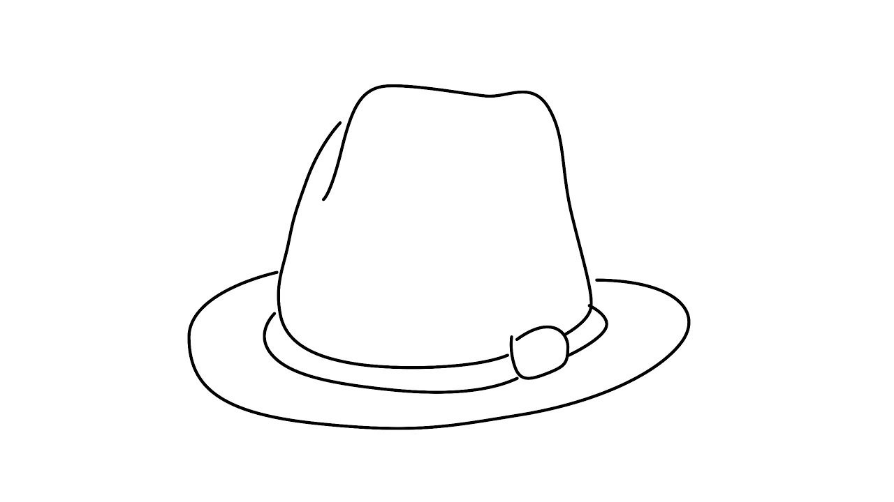 How to draw Panama hat step by step for beginners - YouTube