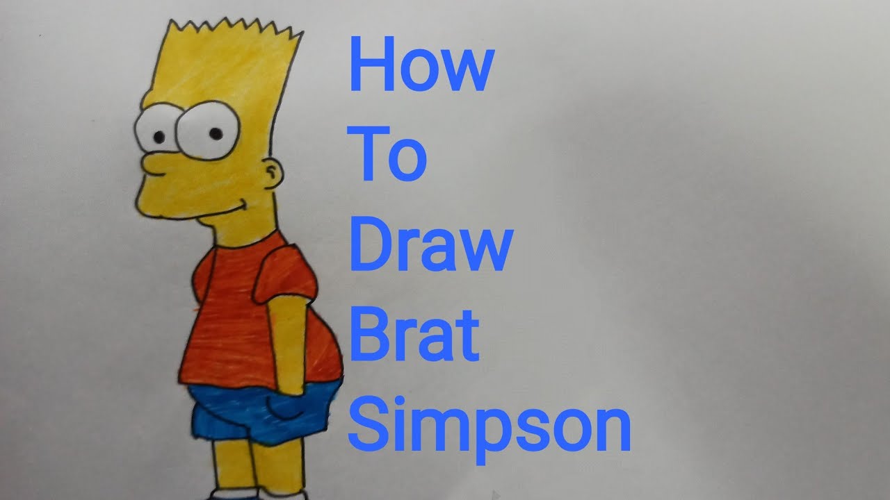 Drawing of Brat Simpson - YouTube