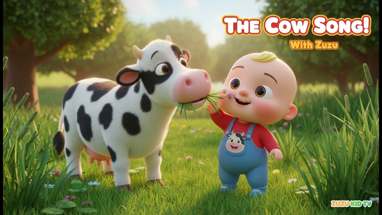 The Cow Song with Zuzu | Kids Nursery Rhyme, Animal Sounds & Toddler ...