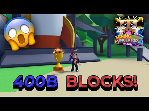 I mined 400B blocks total! |Roblox Mining Simulator 2 - YouTube
