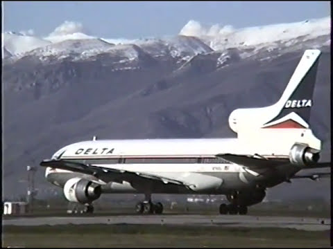 Delta Airlines plane spotting at Salt Lake City (SLC) 1995 - YouTube