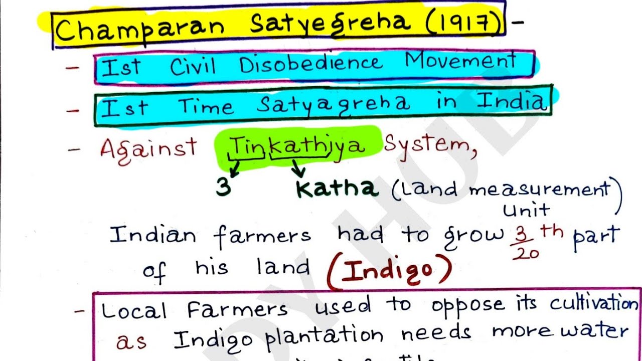 Champaran Satyegreha || Gandhian era || Modern Indian History || JKSSB ...